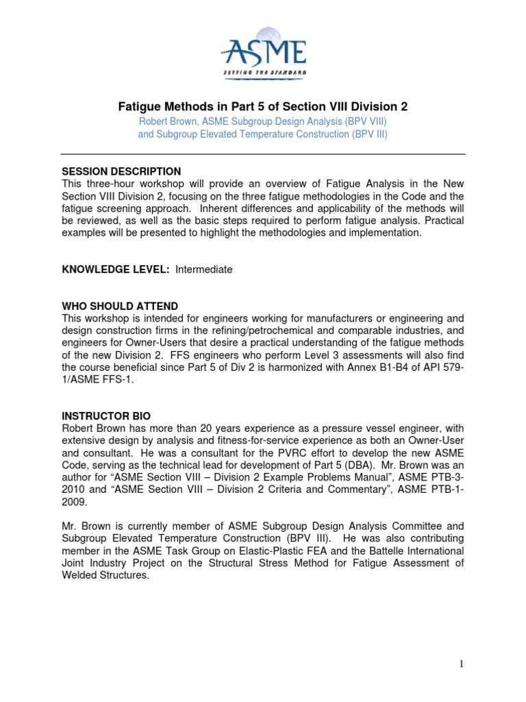 ASME Section VIII-Division 1 - Pressure Vessels - CASTI Guidebook | PDF