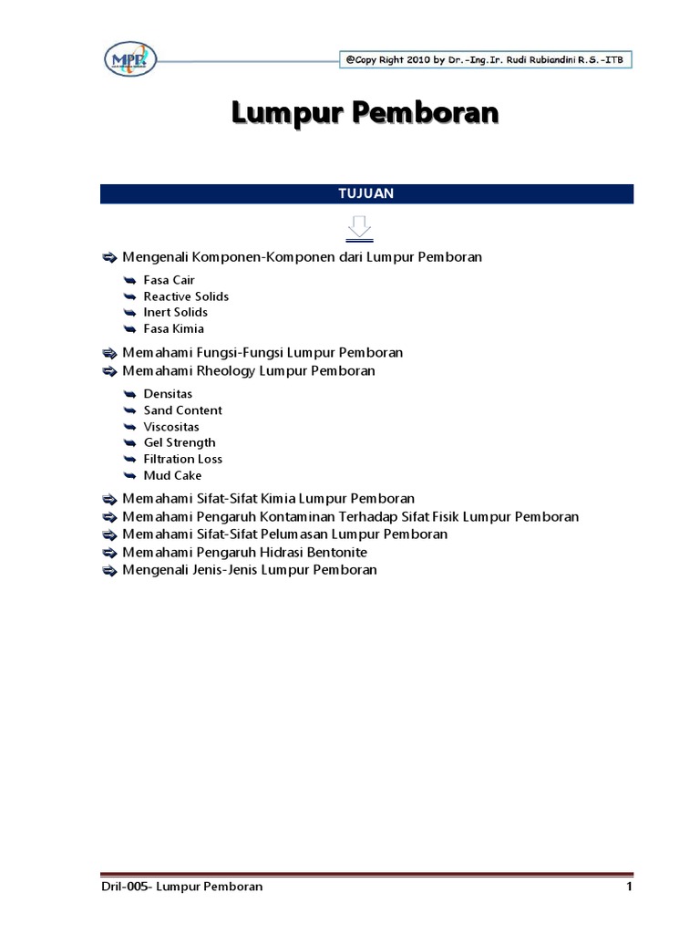 Dril-005 Lumpur Pemboran | PDF
