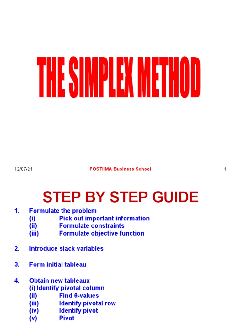 Simplex | PDF | Linear Programming | Mathematical Logic