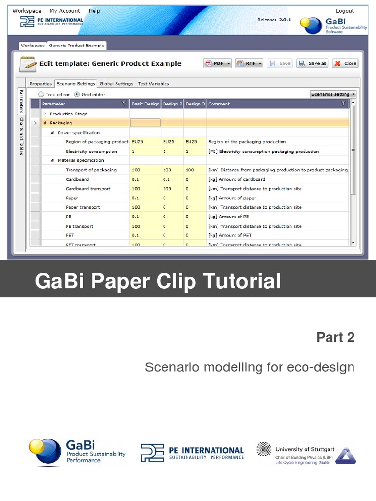 GaBi Paperclip Tutorial Part2 PDF | PDF | Tab (Gui) | Parameter ... GaBi Paperclip Tutorial Part2 PDF | PDF | Tab (Gui) | Parameter ...