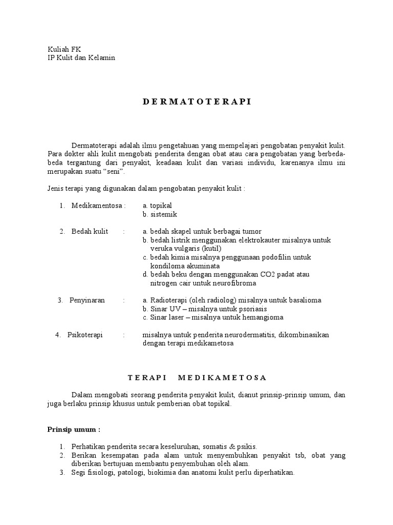 Dermatoterapi | PDF