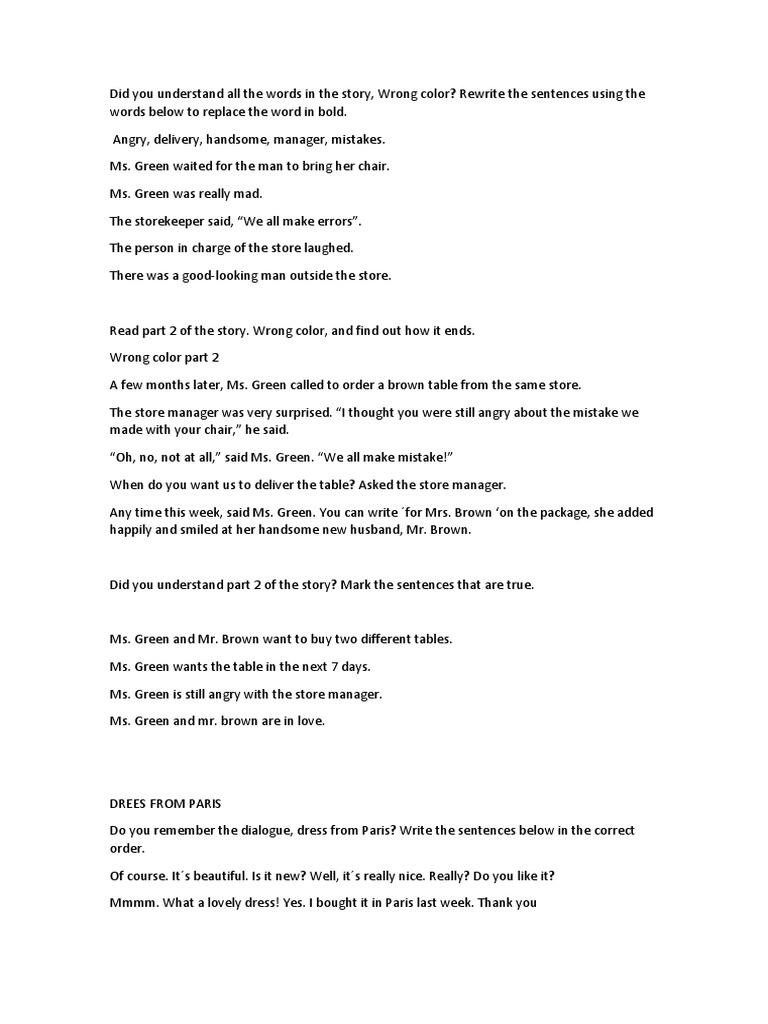 Did You Understand All The Words in The Story | PDF