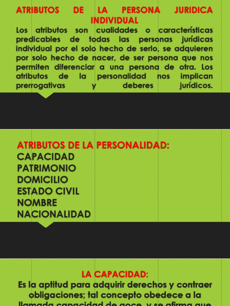 Atributos de La Personalidad 1 | Nacionalidad | Justicia