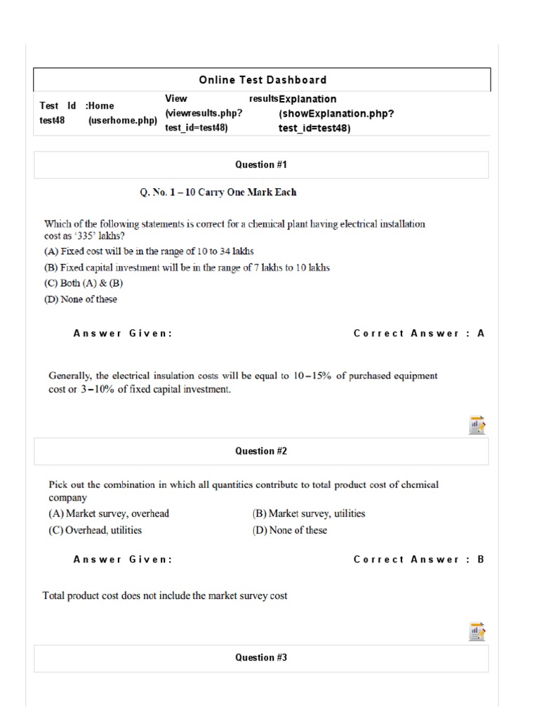 Online Test Dashboard: Test Id: Test48 Home (Userhome - PHP) View ...