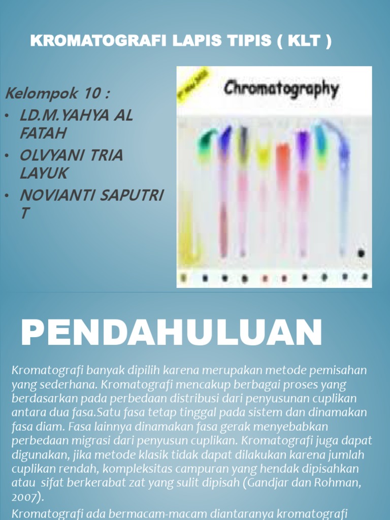 Kromatografi Lapis Tipis (KLT) | PDF