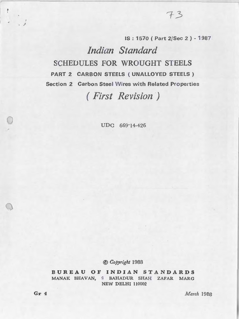 IS - 1570 (Part - 2-Sec 2) - 1987 | PDF | Screw | Ultimate Tensile Strength