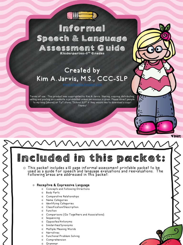 Informal Speech and Language Assessment Guide | PDF | Speech | Stuttering