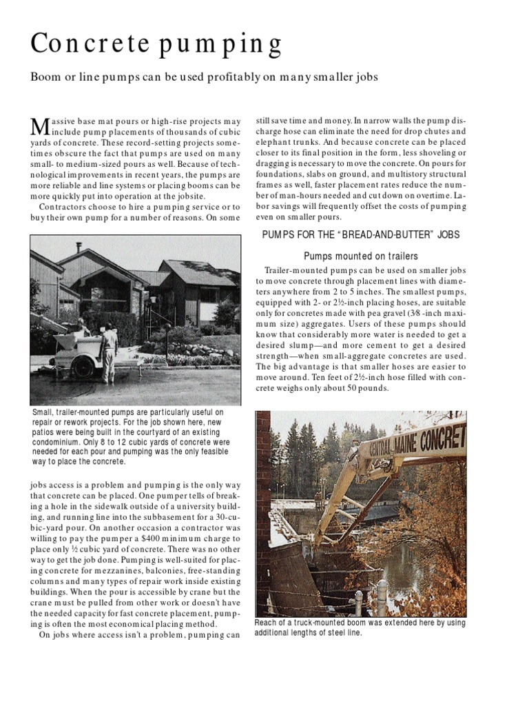 Concrete Construction Article PDF - Concrete Pumping PDF | PDF ...