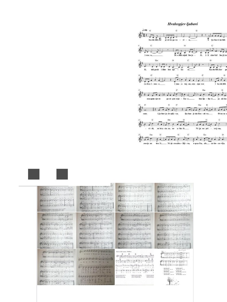 Duhovna Glazba - Note, Akordi, Tekstovi - Fotografije PDF | PDF