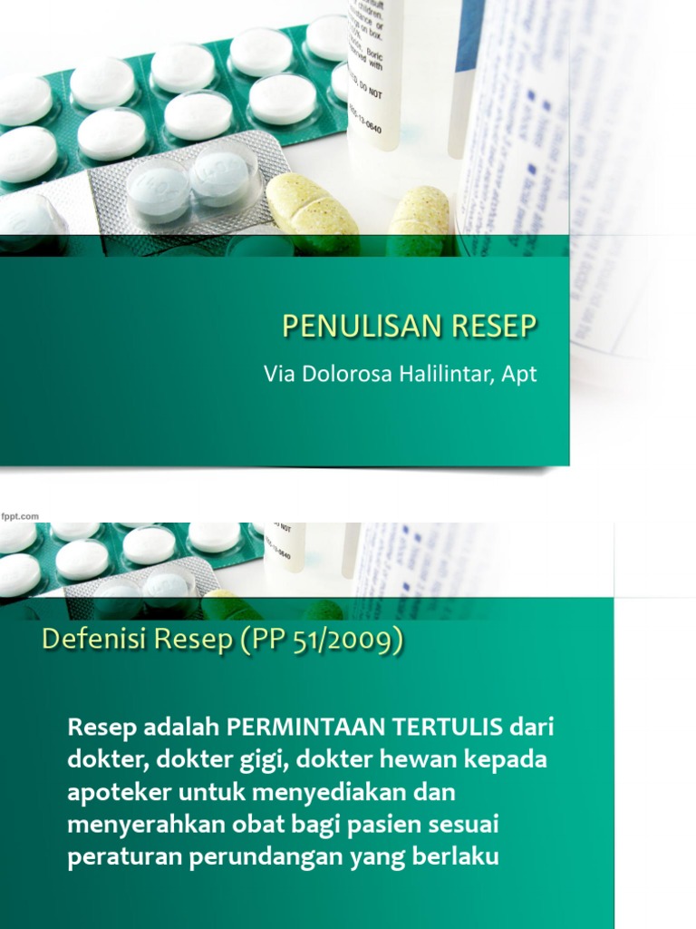 Penulisan Resep MT | PDF