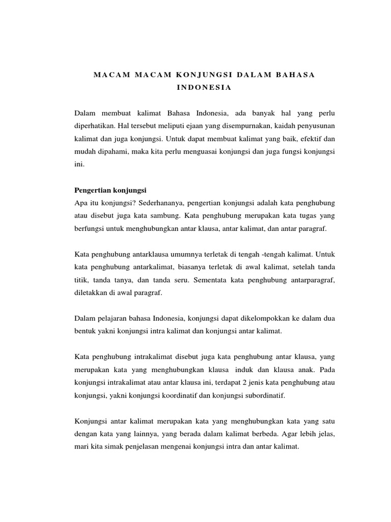 Panduan Konjungsi & Pronomina | PDF