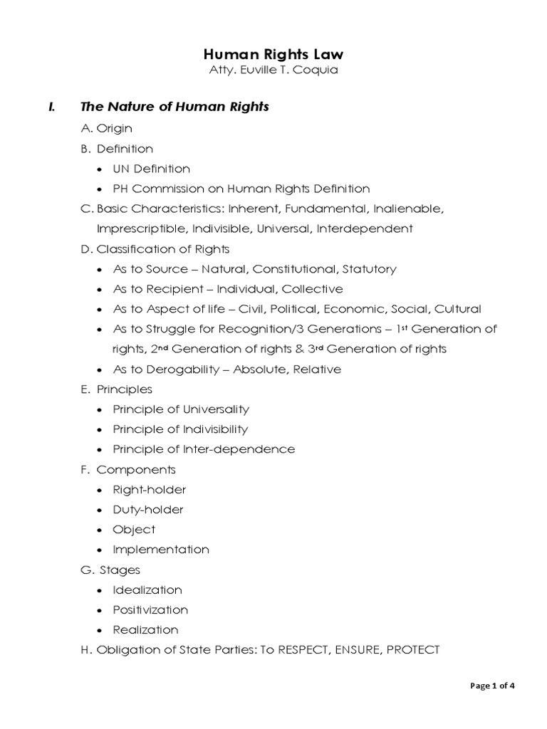 Human Rights Law Syllabus | PDF | International Human Rights Law ...