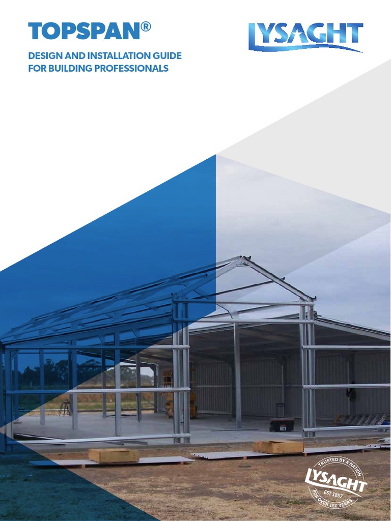 Lysaght Topspan Design and Installation Guide July 14 V 3 | PDF ...