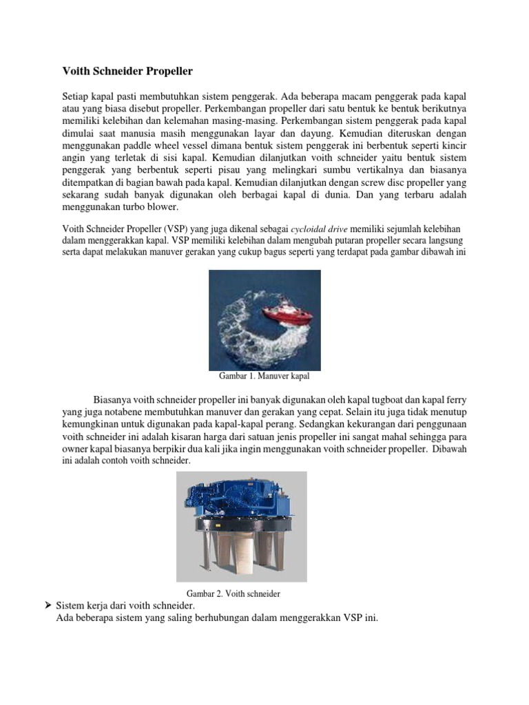 Sistem Propulsi Voith Schneider pada Tugboat | PDF