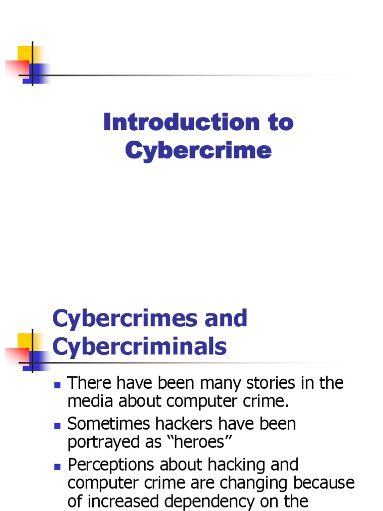 Introduction To Cybercrime | PDF | Security Hacker | Cybercrime
