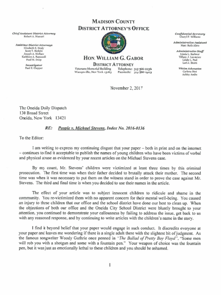 ADA Mascari Letter To ODD | PDF