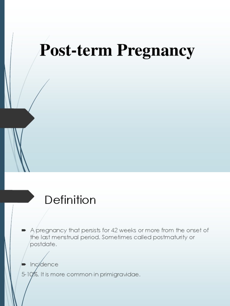 Understanding Post-Term Pregnancy Risks | PDF | Childbirth | Pregnancy