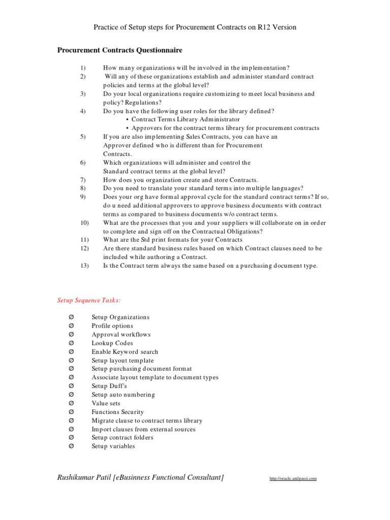 Procurement Contracts in R12 Steps | PDF | Procurement | Icon (Computing)