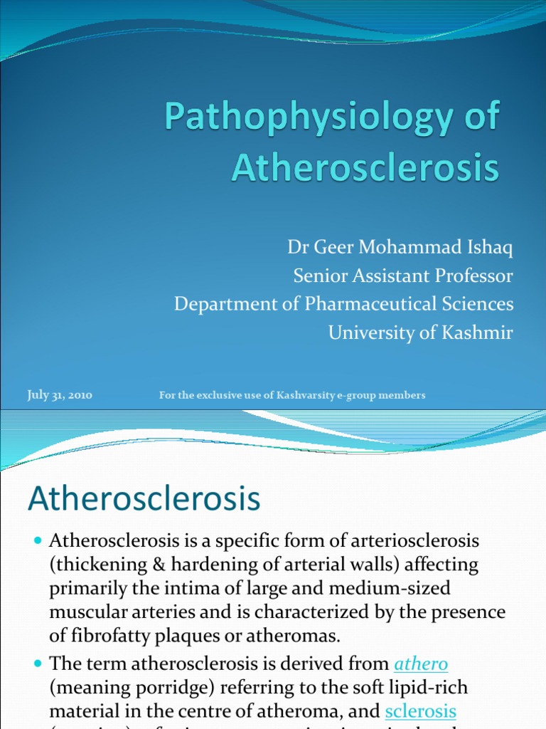 Pathophysiology+of+Atherosclerosis | Atherosclerosis | Cholesterol