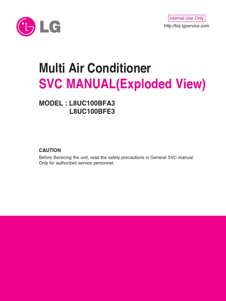 Ficha Tecnica LG Mod. L8UC100BFA3 | PDF | Air Conditioning | Mechanical ...