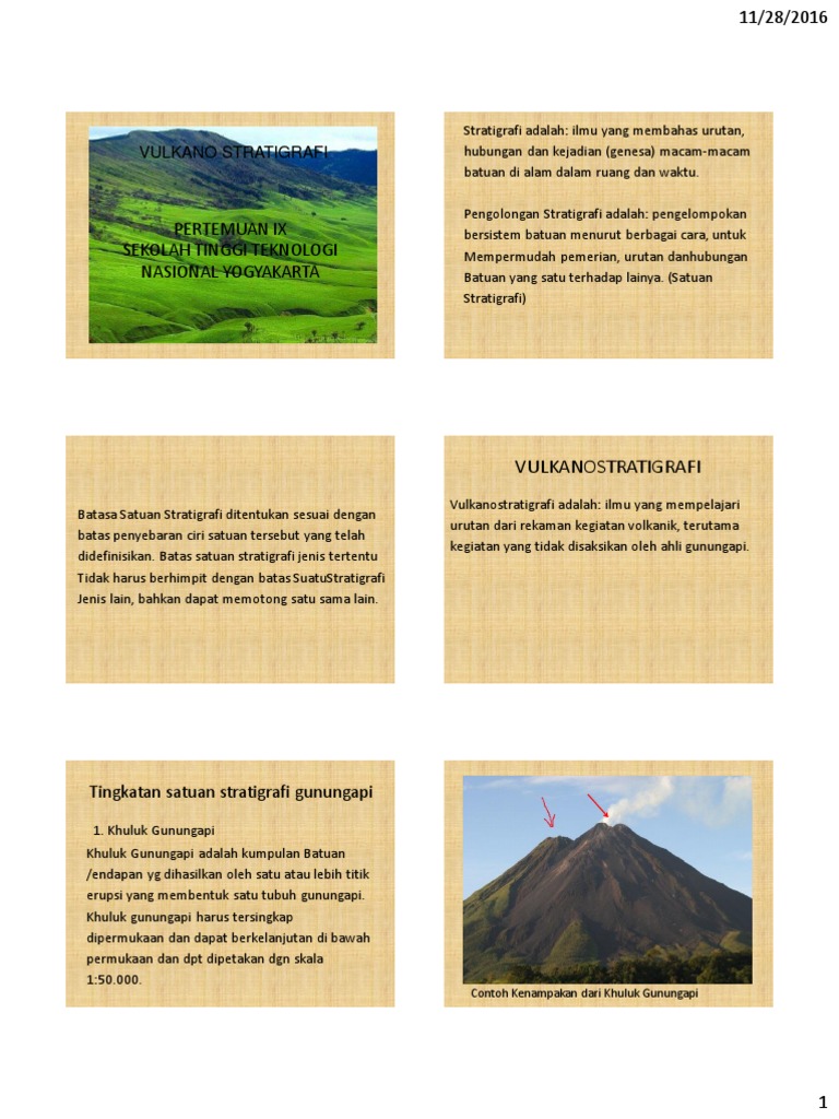 Vulkano Stratigrafi 9 | PDF