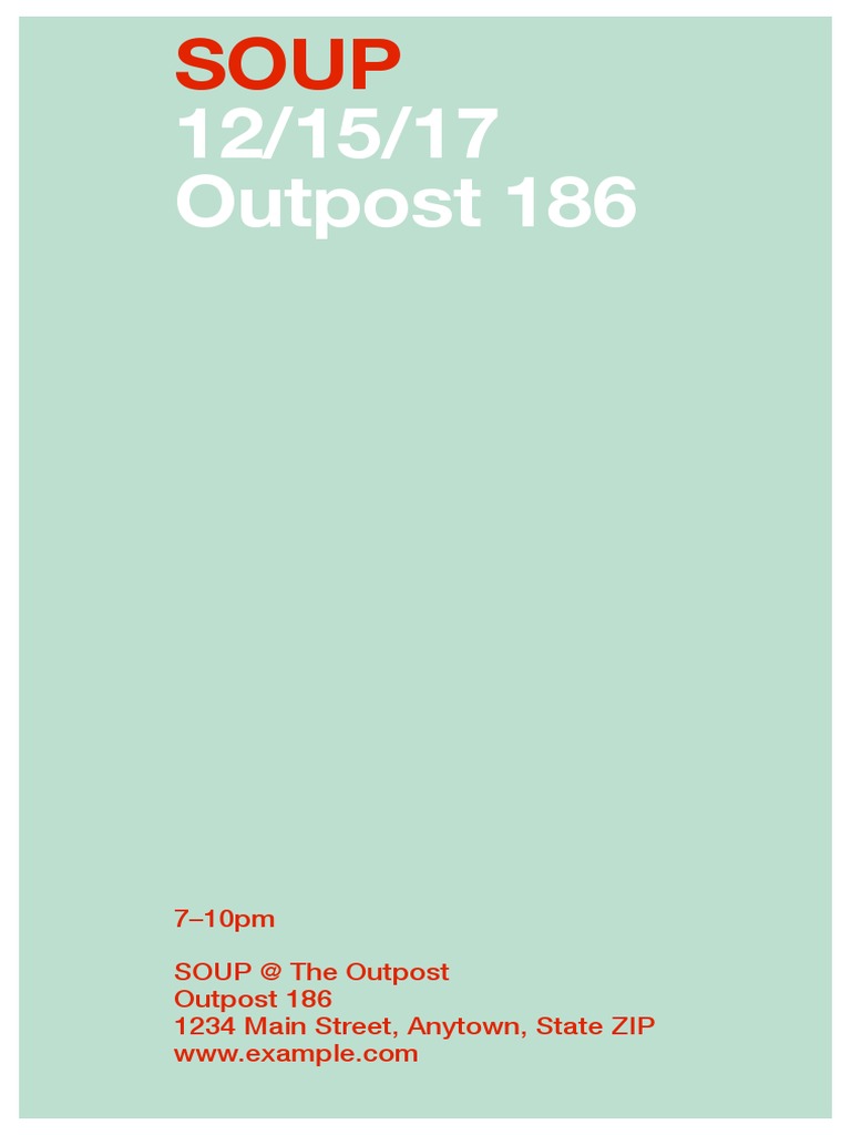 Soup at The Outpost | PDF