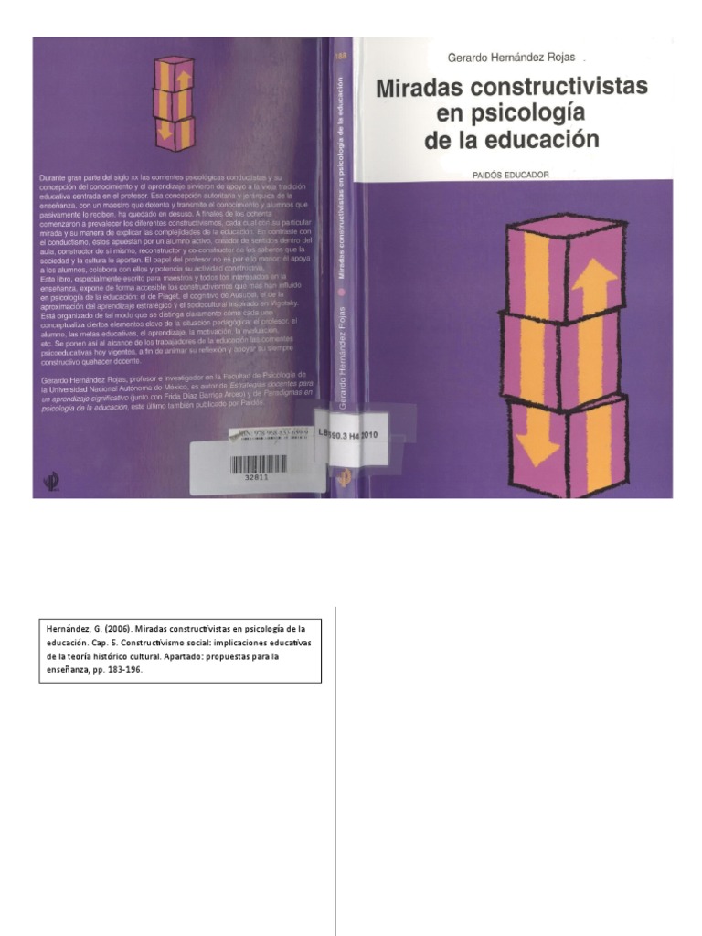 3-1-Miradas Constructivistas Psico Educ Cap 5 Gerardo HDZ Rojas | PDF