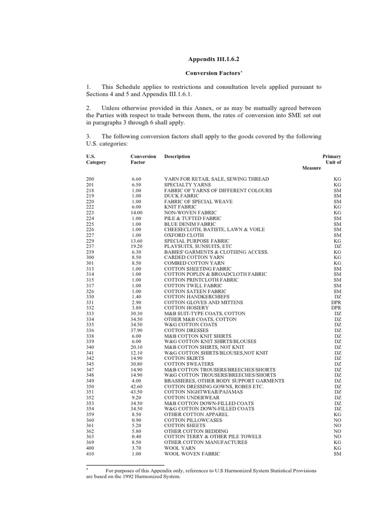 Appendix III.1.6.2 Conversion Factors: U.S. Conversion Description ...