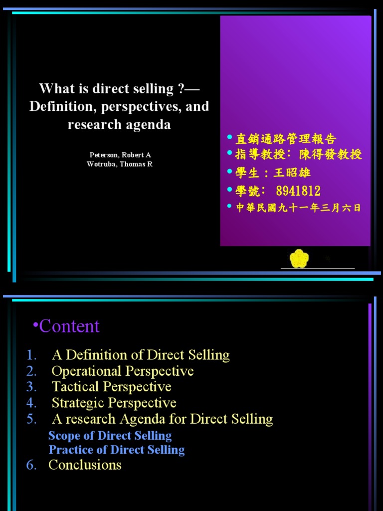 What Is Direct Selling | PDF | Sales | Marketing