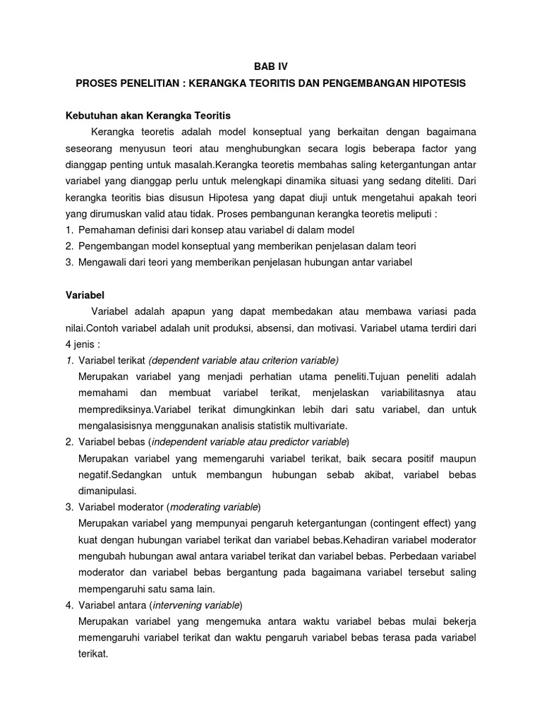 Proses Penelitian Kerangka Teoritis Dan Pengembangan Hipotesis Pdf