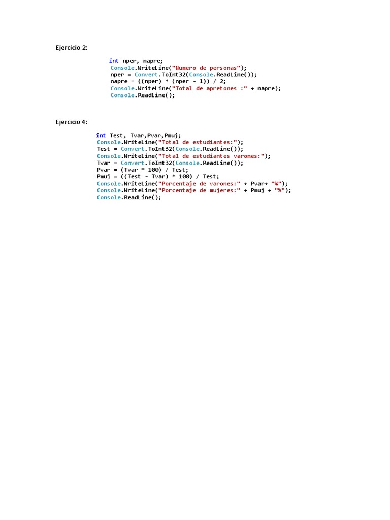 Ejercicio 2:: Console Convert Console Console Console | PDF