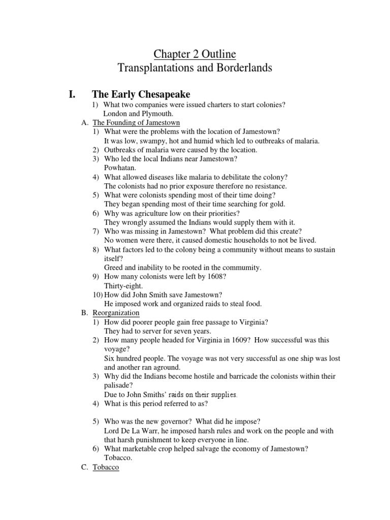 APUSH Chapter 2 Complete | Download Free PDF | Massachusetts Bay Colony ...