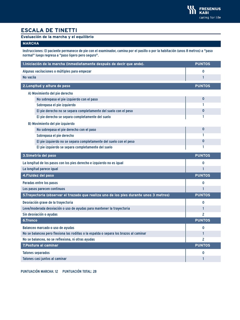 Escala de Tinetti | PDF | Pie | Deportes