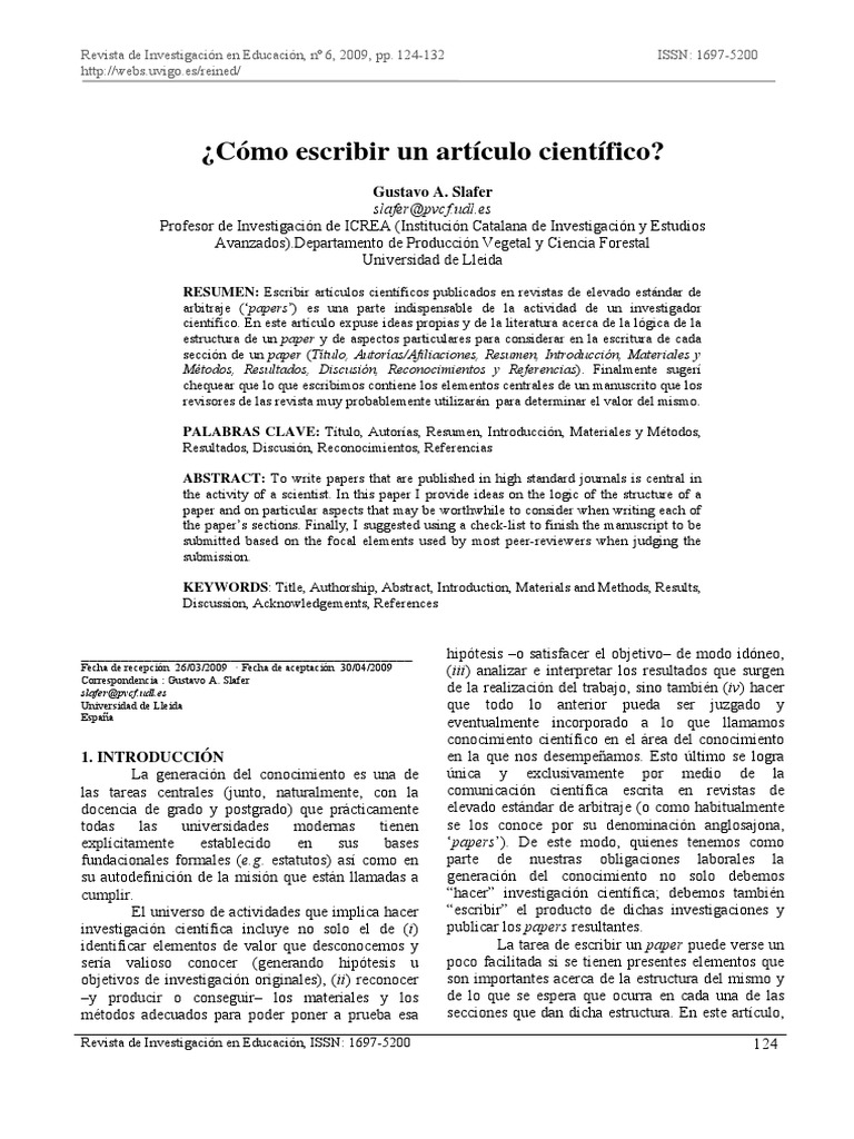 Partes Del Paper PDF | PDF