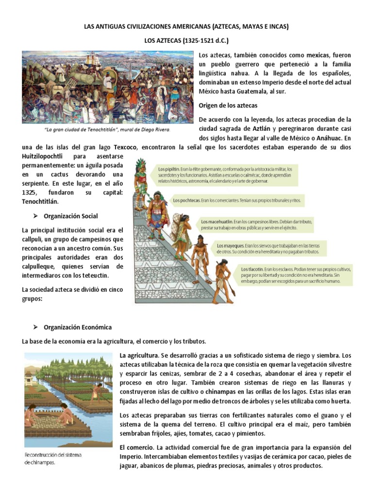 Antiguas Civilizaciones Aztecas-Mayas e Incas | PDF | Imperio Inca ...