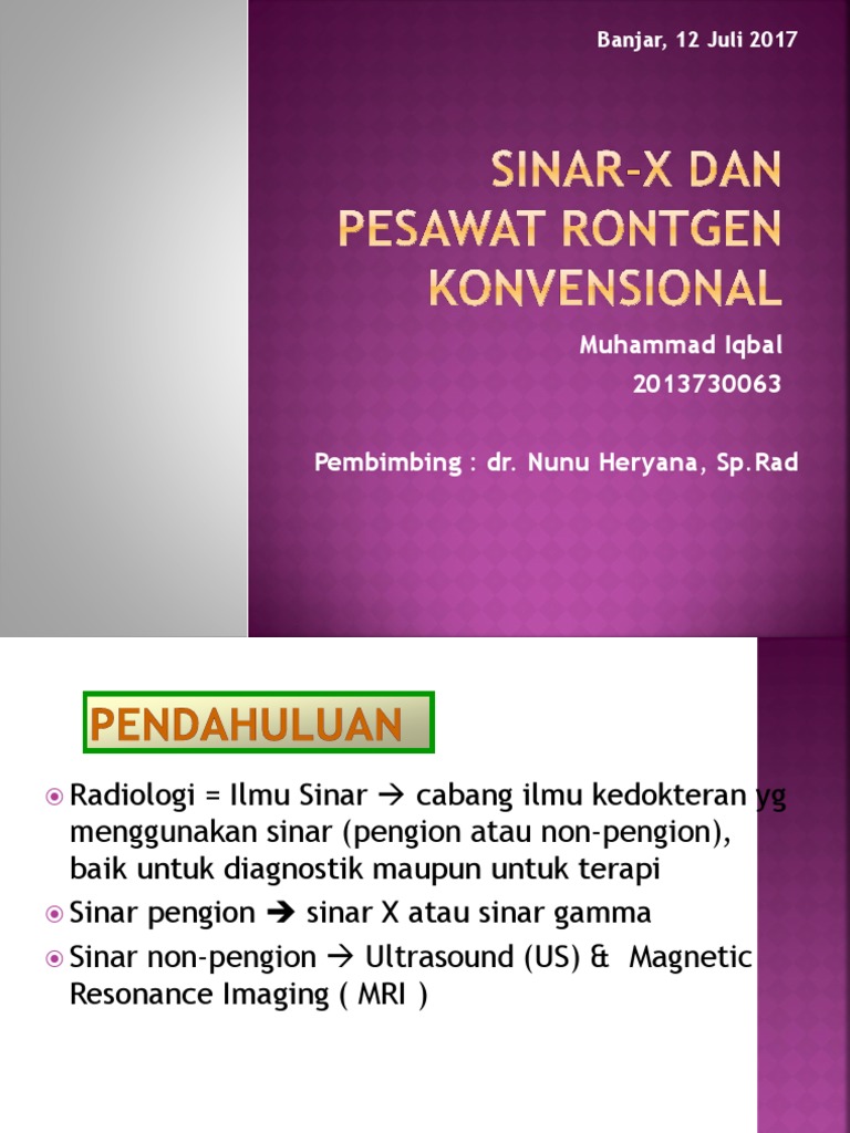 Sinar-X Dan Pesawat Rontgen Konvensional | PDF | Sains & Matematika
