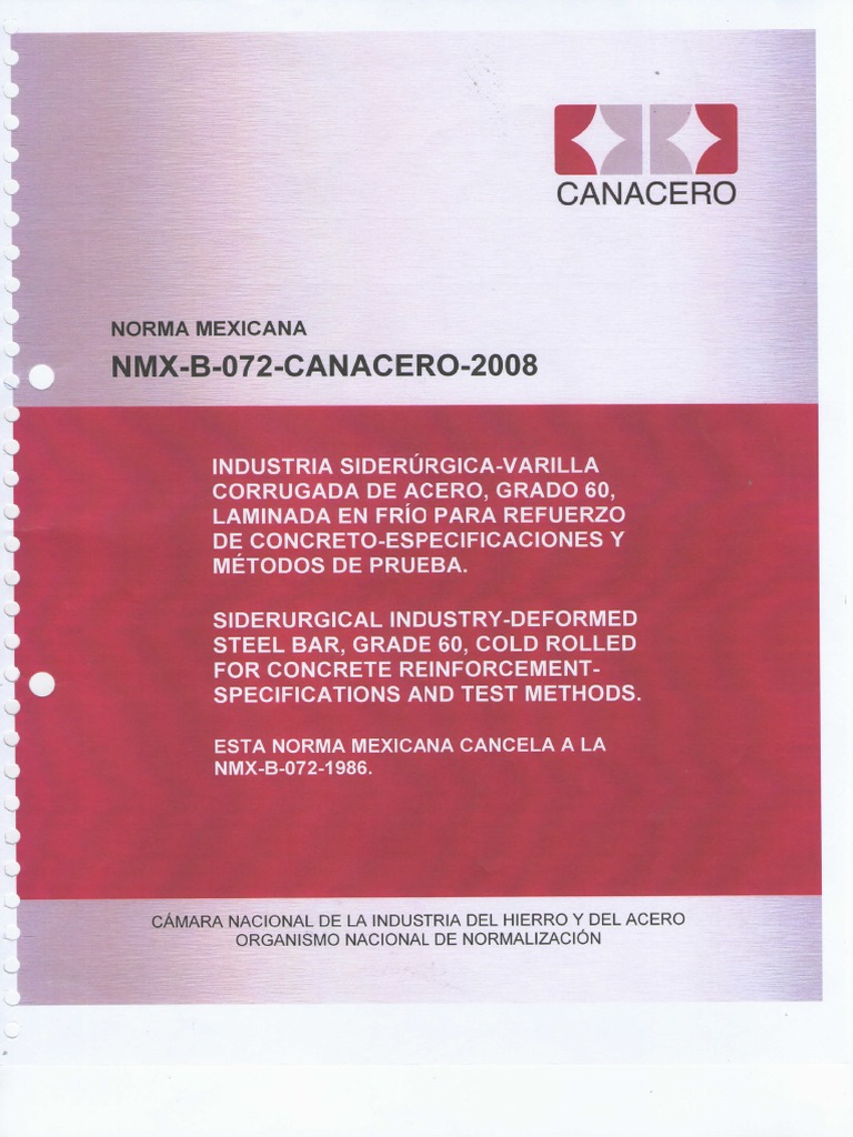 NMX B 072 Canacero 2008 | PDF