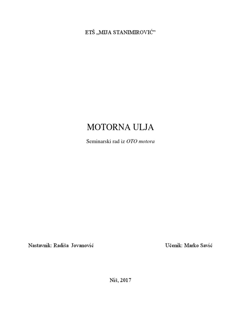 Ulja I Maziva | PDF