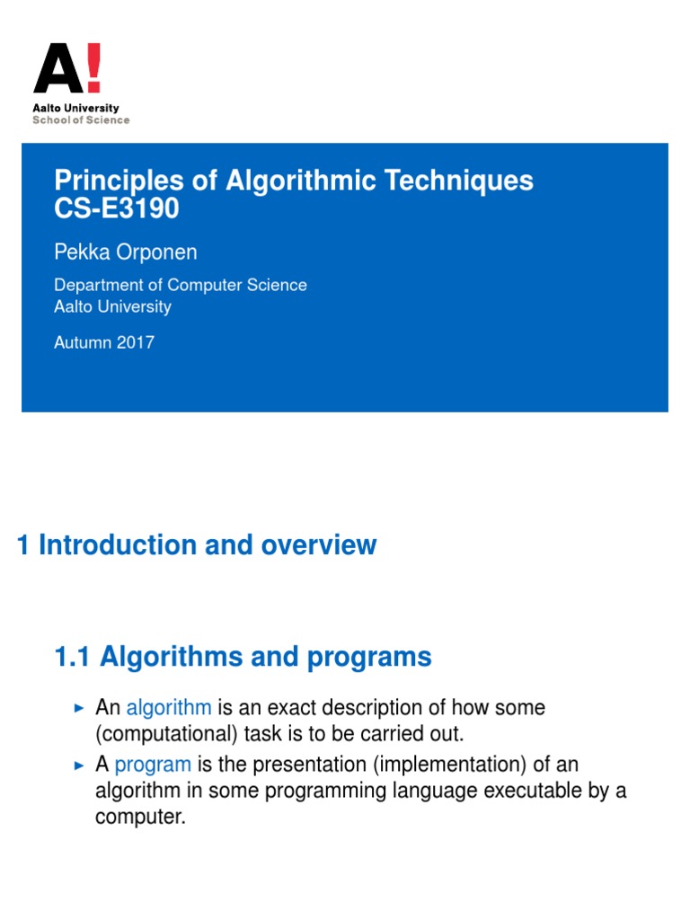 Cs E3190 Lect01 Pdf Pdf Dynamic Programming Time Complexity