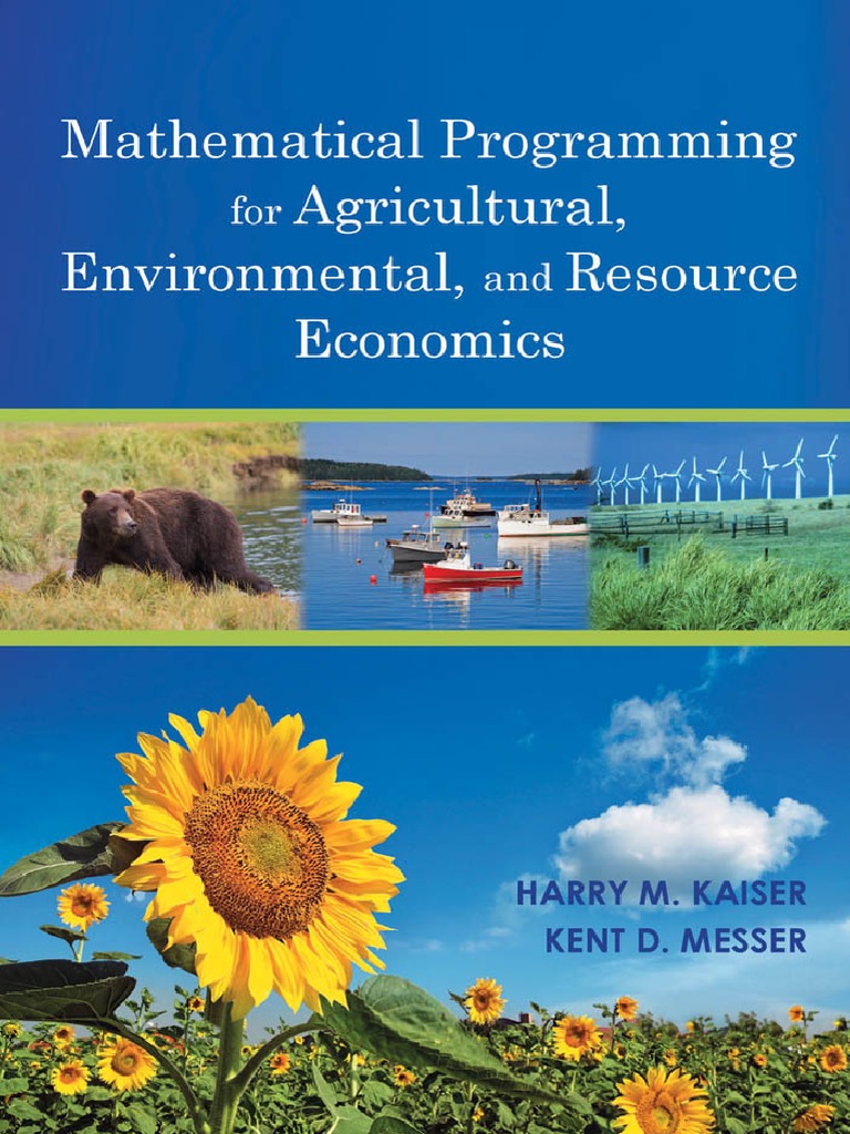 Mathematical Programming For Agricultural, Environmental, and Resource Economics | PDF ...