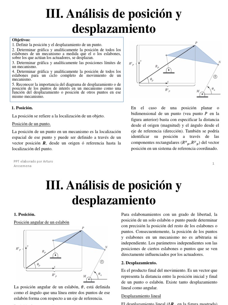 Clase 3 Analisis de Posicion y Desplazamiento 0 | PDF | Desplazamiento ...