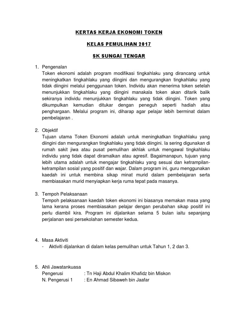 Ekonomi Token | PDF