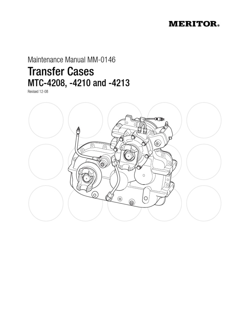 Meritor MTC 4208 4210 4213 Transfer Case MM-0146 | PDF | Axle | Bearing ...
