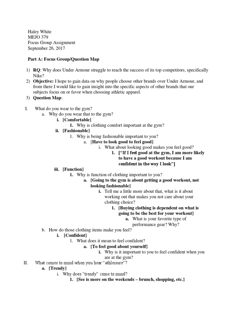 Focus Group Assignment | PDF | Focus Group | Insight