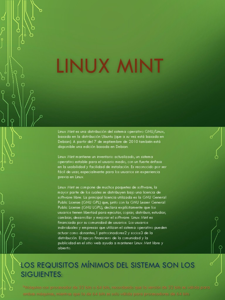 Presentacion Linux Mint | PDF | Software del sistema | Informática
