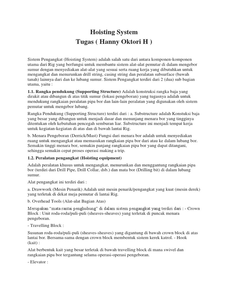 Hoisting System | PDF