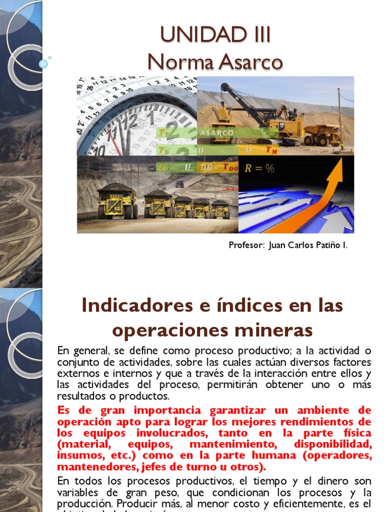 Unidad III.1 Norma Asarco | PDF | Hora | Minería