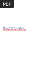 THE Manual: Traffic Counting | PDF | Traffic | Road