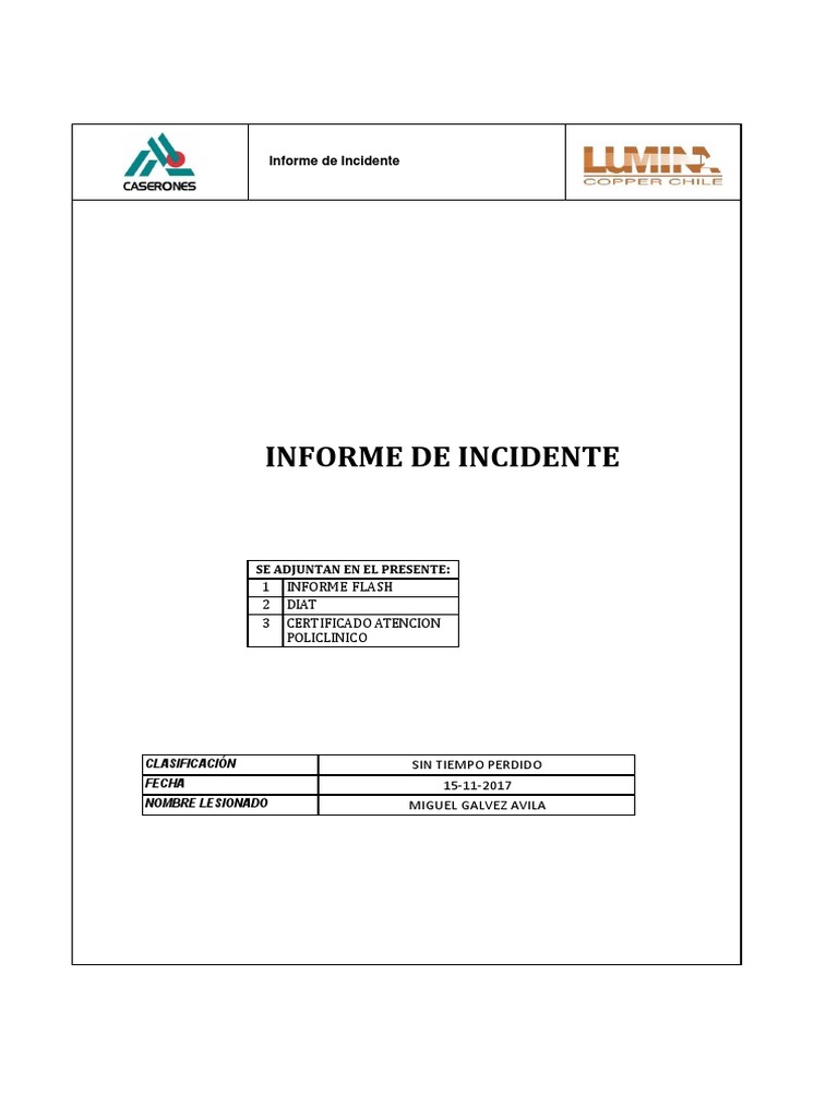 Informe Flash de Incidente | PDF