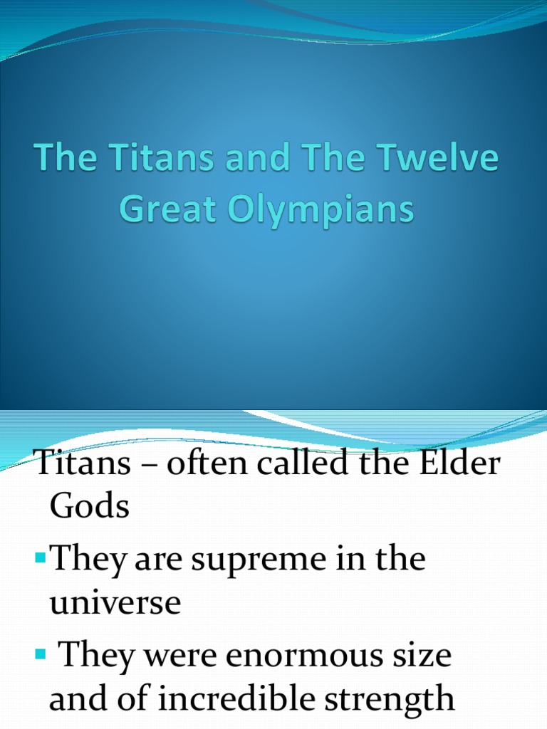 The Titans and the Twelve Great Olympians | Muse | Zeus